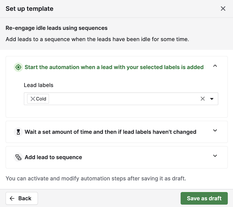 Sequences: automatic enrollment using Automations - Knowledge Base | Pipedrive